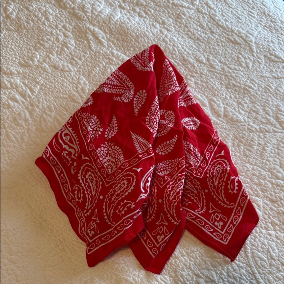 Accessories | Classic Red Paisley Bandana | Poshmark